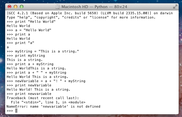 Getting Started with Python: Lesson 1 - Print and Variables
