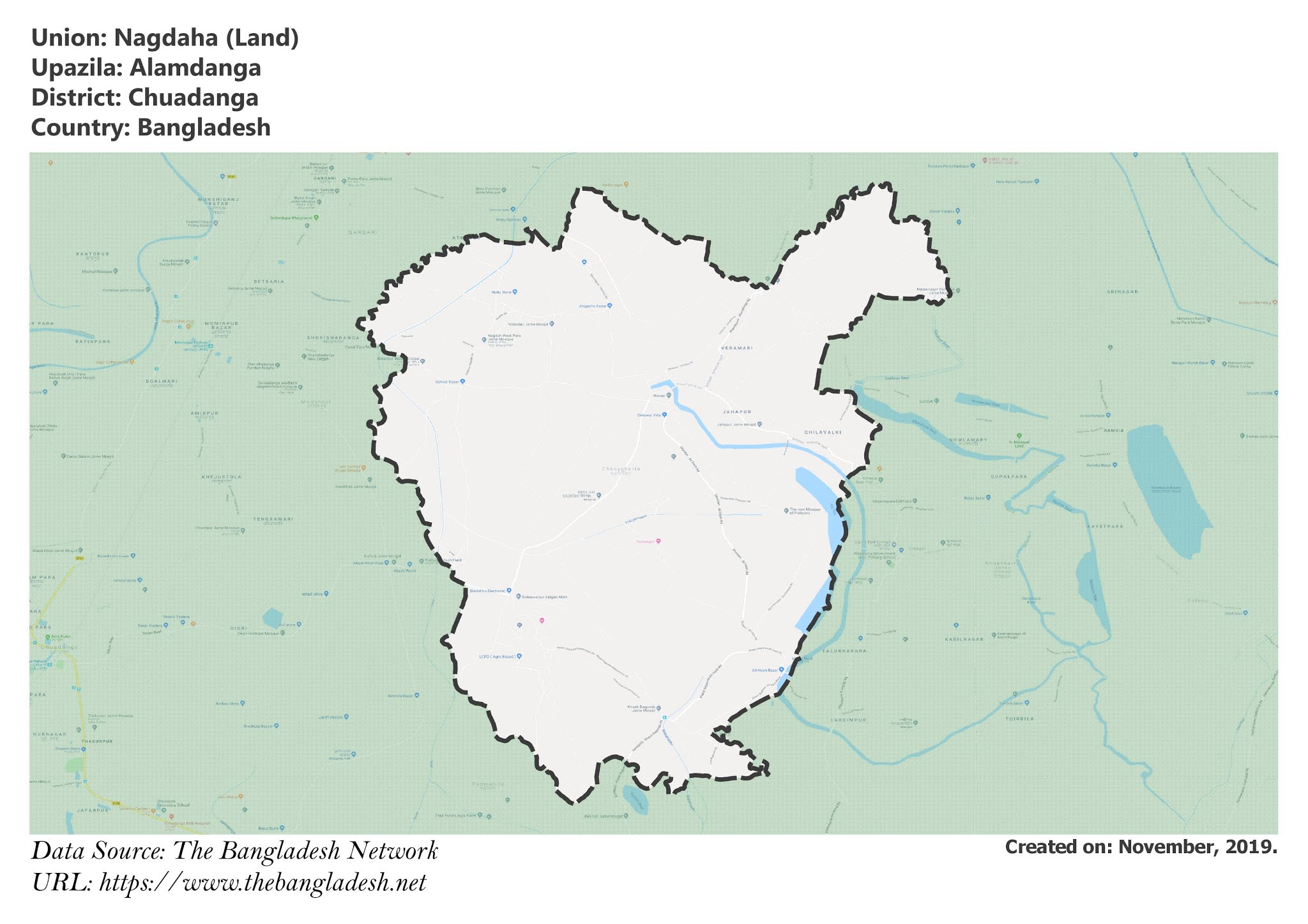 Nagdaha Union, Chuadanga