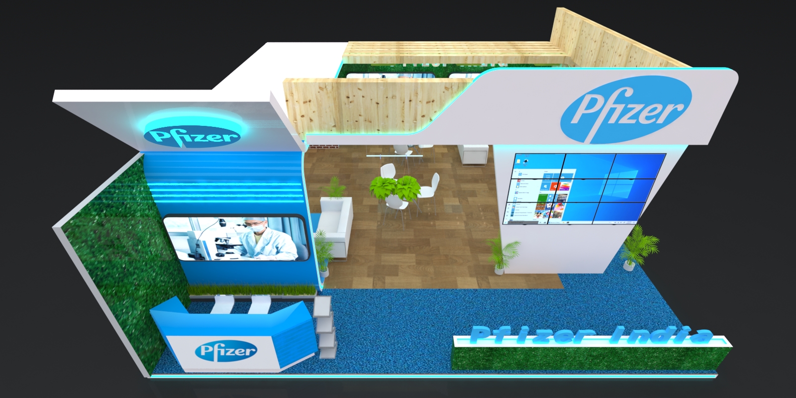PFIZER BOOTH DESIGN BY SALMAN