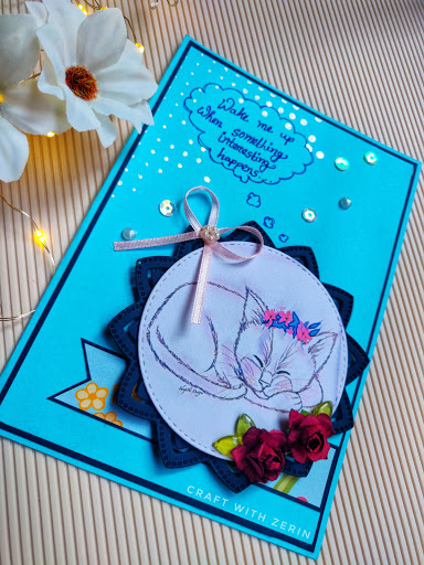 Craft with Zerin: Cat Nap Card