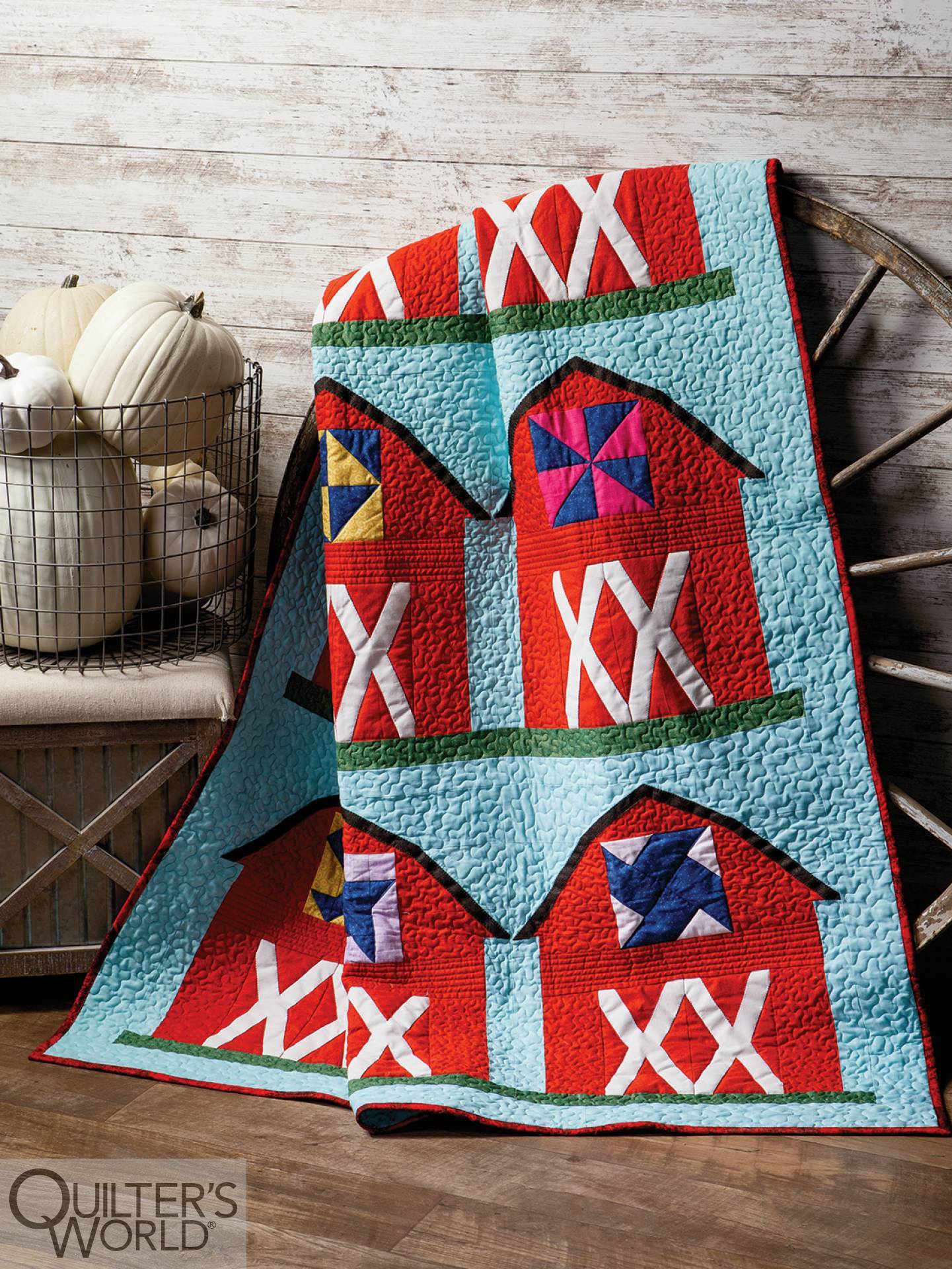 Masterpiece Quilting: Little Red Barn Quilt in Autumn 2021 issue of ...
