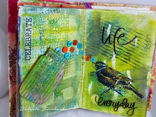 DecorablesArt: Inked and Stamped Art Journal Page
