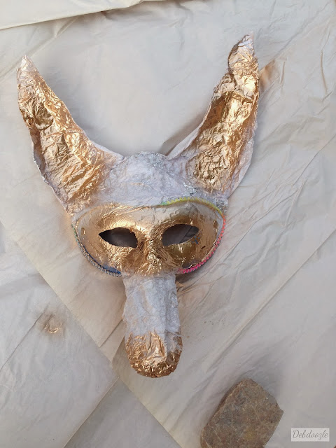 Debdoozle: DIY Papier-Mâché (Paper Mache) Anubis/Jackal Mask