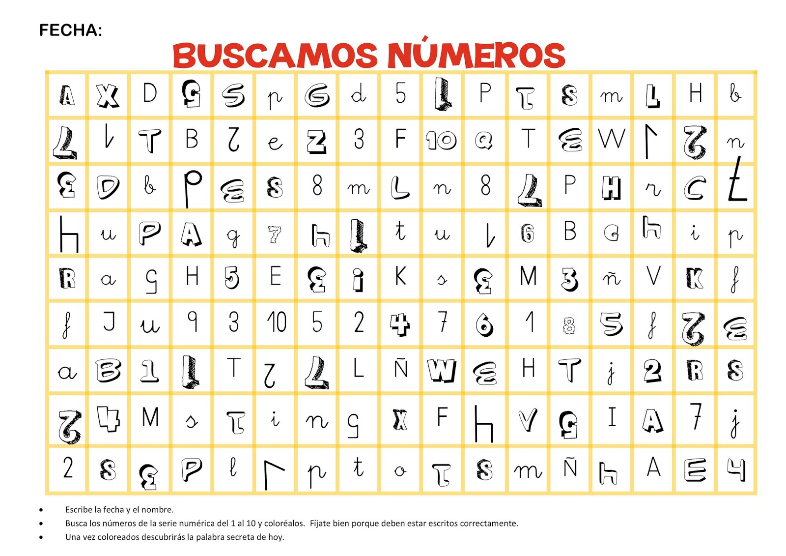 PequeEspartero: ENTRE LETRAS Y NÚMEROS