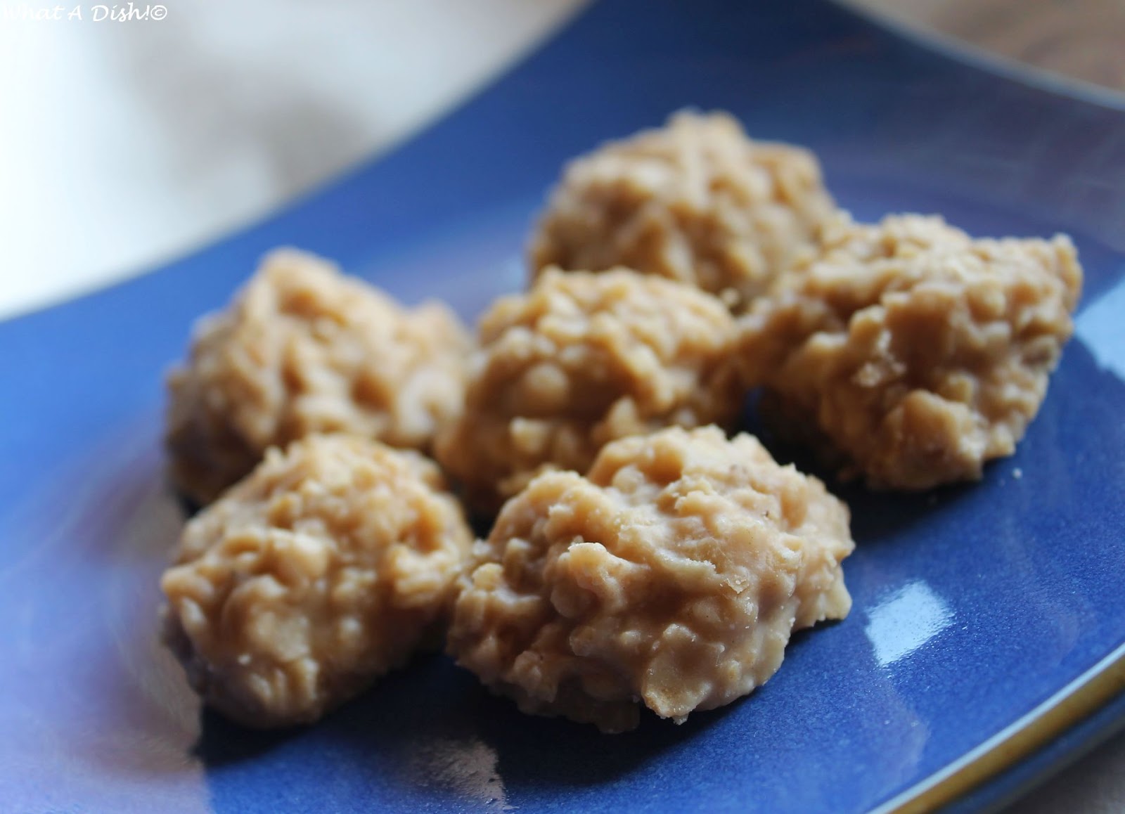 What A Dish!: White Hazelnut Spread No-Bake Cookies