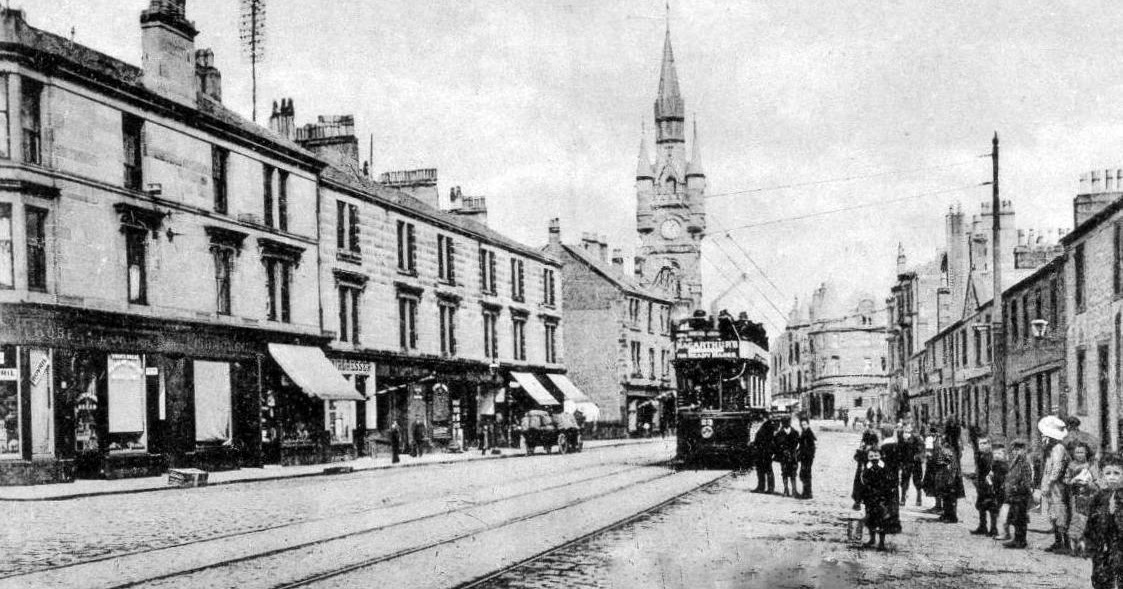 Tour Scotland: Old Photograph Hairst Street Renfrew Scotland