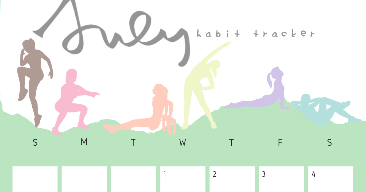 July Journal Template: The Habit Tracker -Workout-