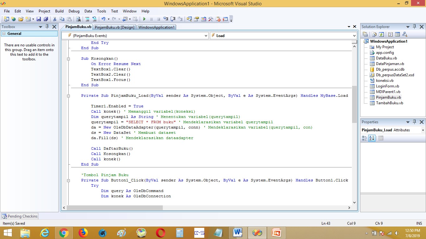 MEMBUAT APLIKASI PERPUSTAKAAN DENGAN VISUAL STUDIO 2019 / VISUAL BASIC ...