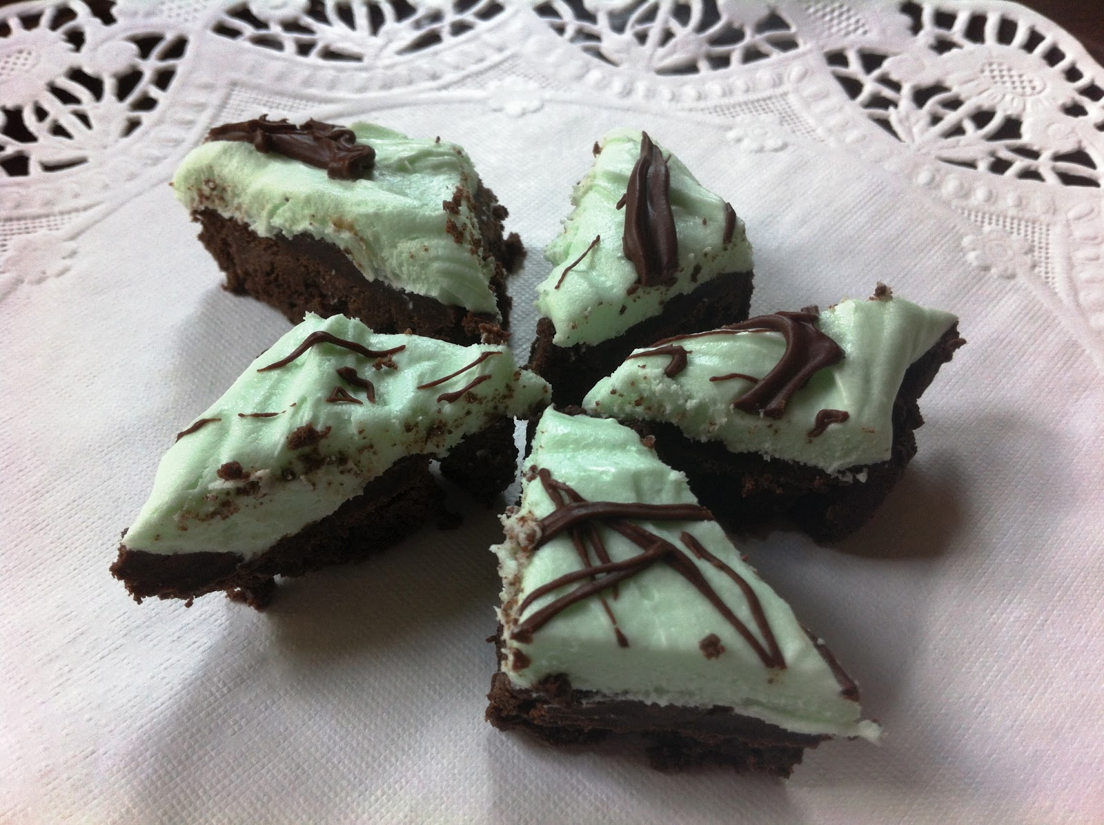 The Pampered Jes: Chocolate Mint Triangles