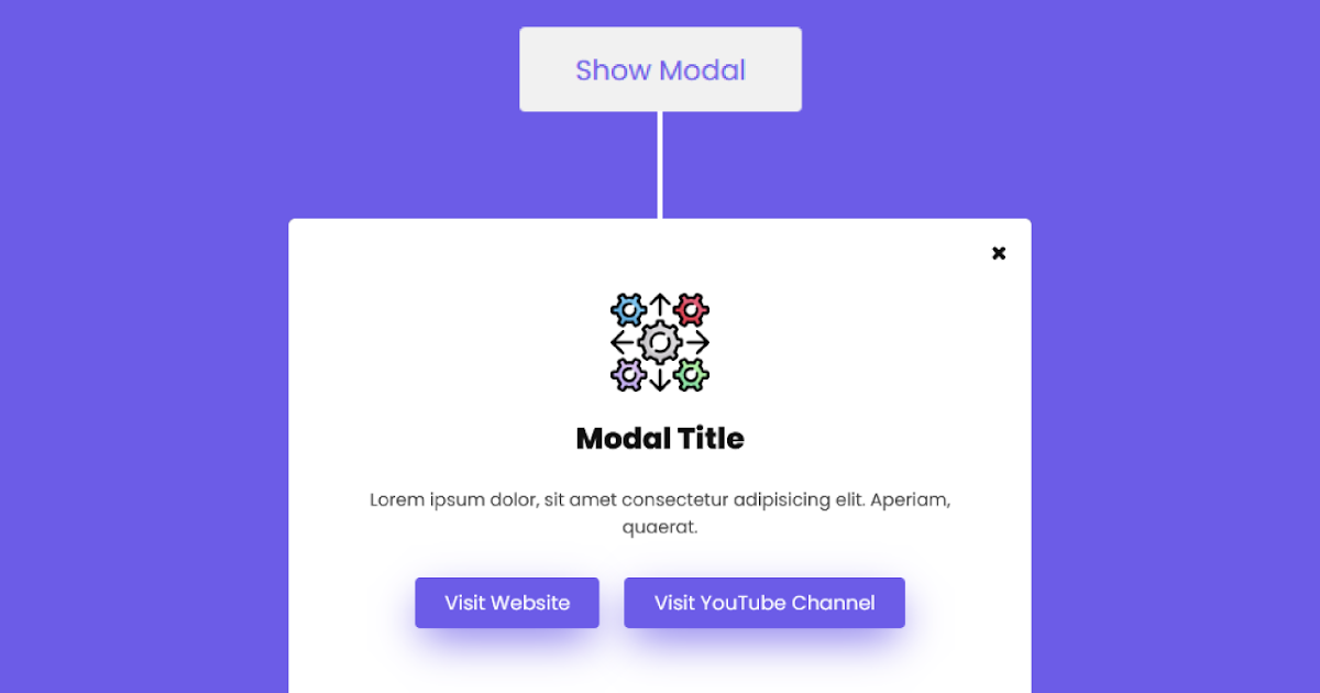 Custom Popup Modal UI Design Using HTML CSS & jQuery | jQuery Modal Custom Popup Modal UI Design Using HTML CSS & jQuery | jQuery Modal