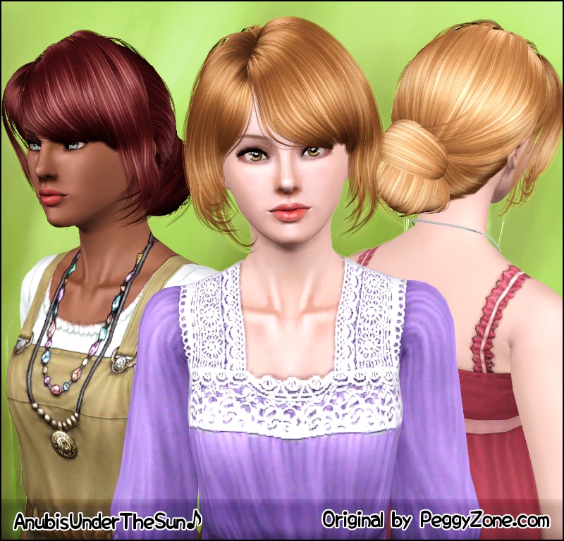 Anubis - Sims Stuff: Peggy Hair 812 ~ Fixed and pooklet'd for Teen-to-Elder