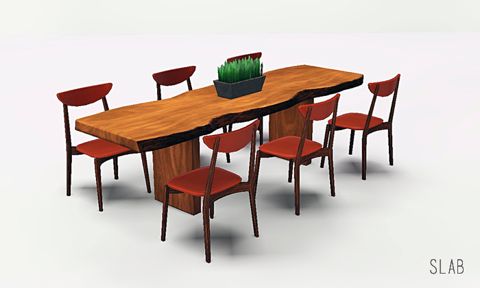 Gelina's Sims 3 Blog: Live Edge Dining Tables