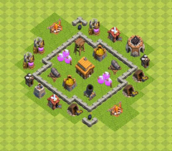 Kumpulan Base Town Hall 3 Clash of Clans (War, Hybrid, Trophy, Farming ...