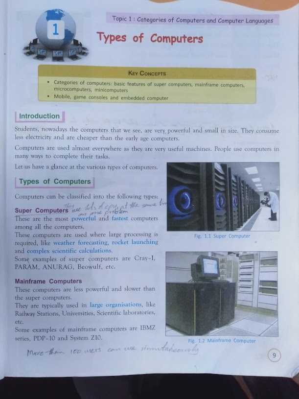 Chapter 1, Types of Computers (PPT + Textbook) -Part 1 ~ Computer, VI Std