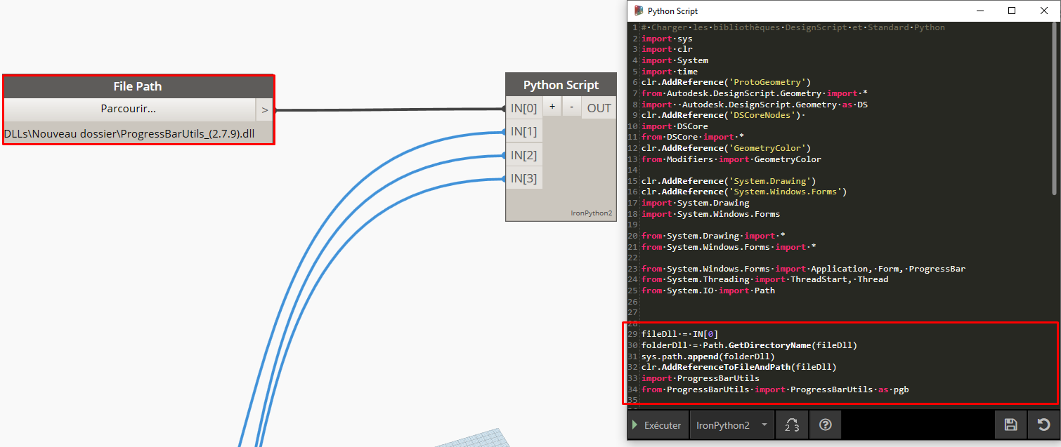 [Dynamo+=Python] Un exemple de barre de Progression (MAJ 09/2022) ~ VoltaDynaBim