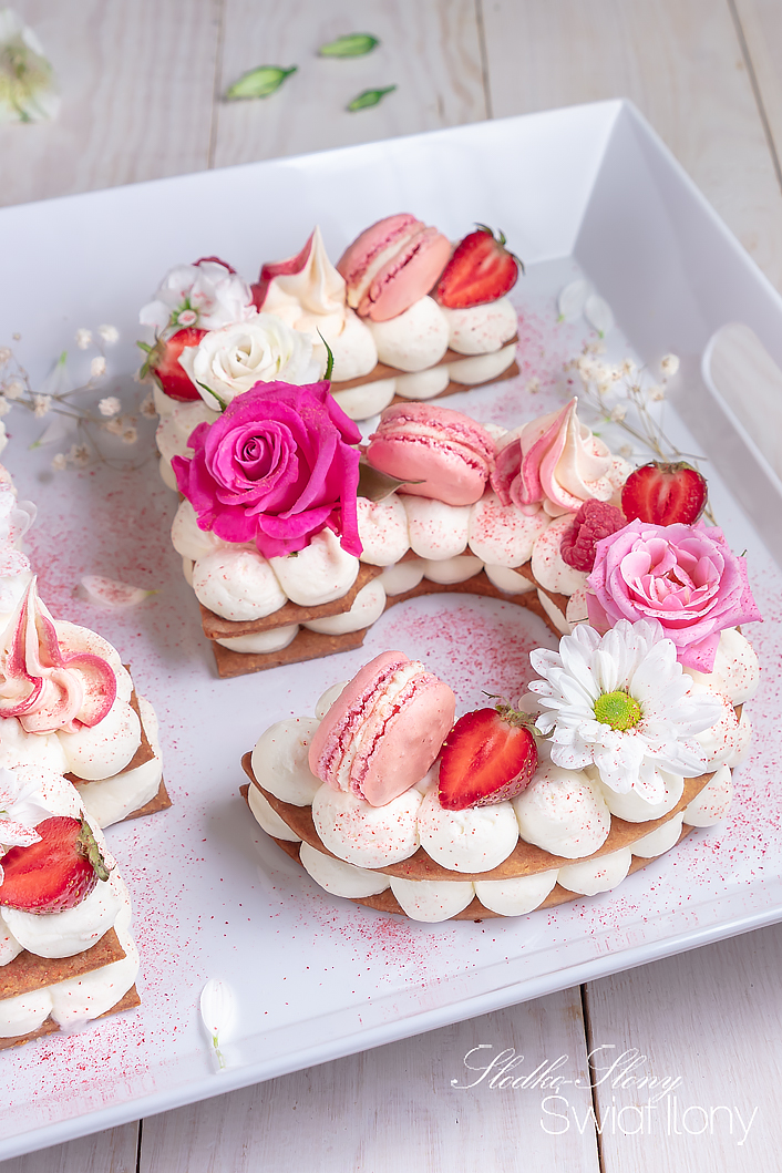 Słodko-słony świat Ilony...: NUMBER CAKE - TORT Z KRUCHEGO CIASTA