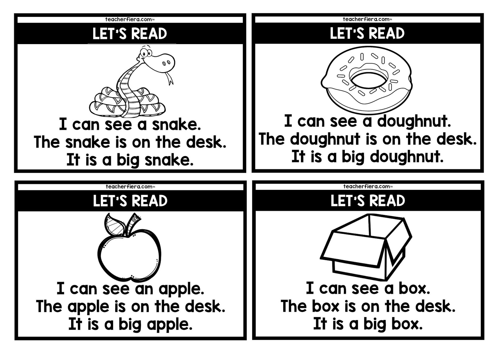 teacherfiera.com: READING CARDS. LET'S READ