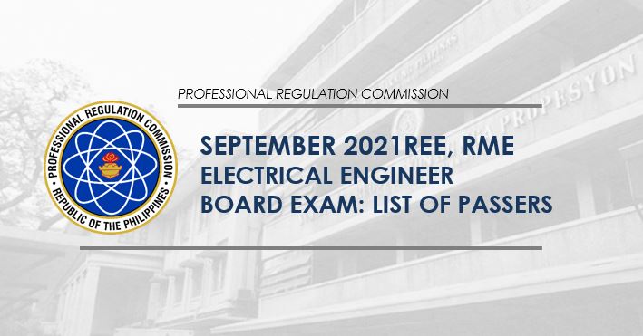 REE, RME RESULT: September 2021 Electrical Engineer board exam list of ...