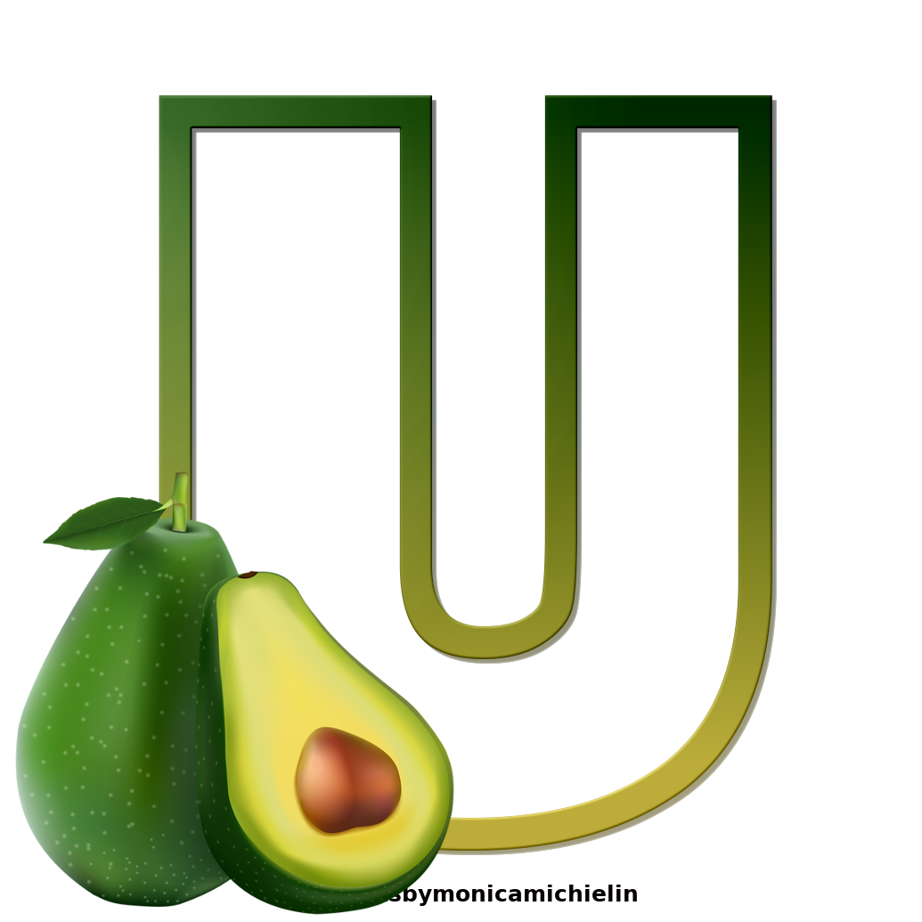 M. Michielin Alphabets: AVOCADO FRUIT ALPHABET PNG, ALFABETO FRUTA ...