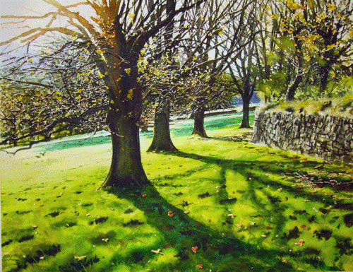 hyperrealistic watercolor landscape paintings ~ crafts and arts ideas