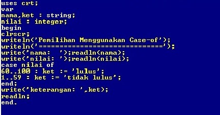 Modul Totorial Program Algoritma: STATEMENT IF, IF ELSE DAN CASE