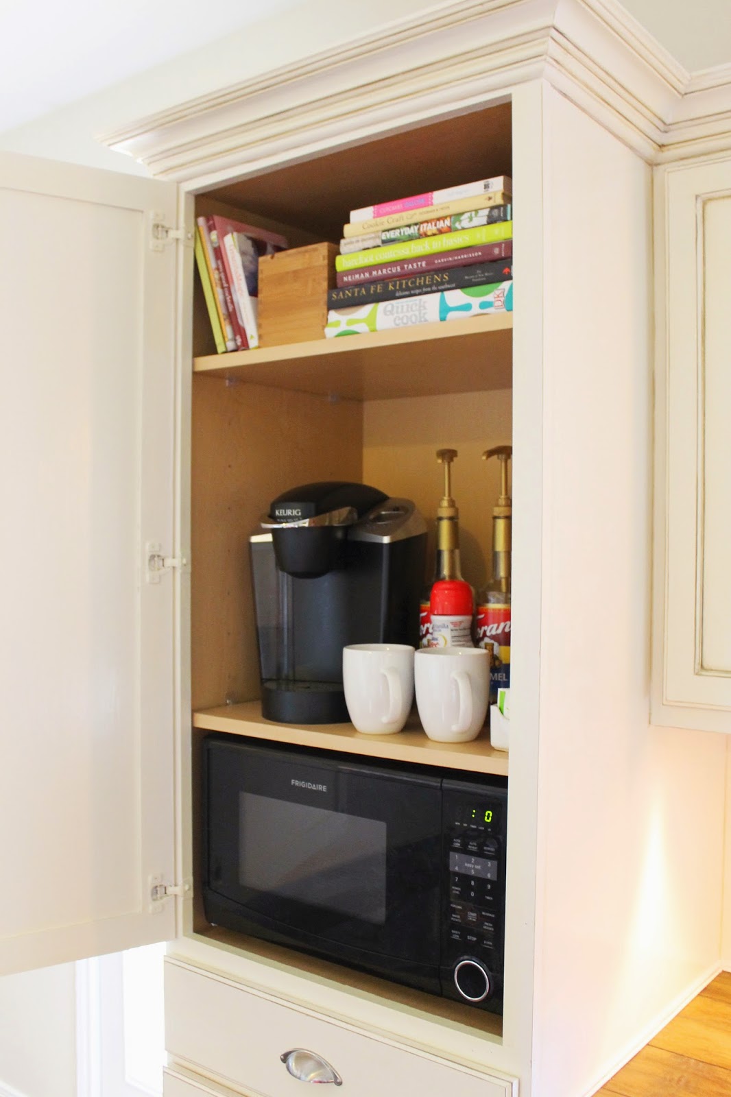 The ragged wren : Hidden Coffee Storage &Trashcan Cabinet