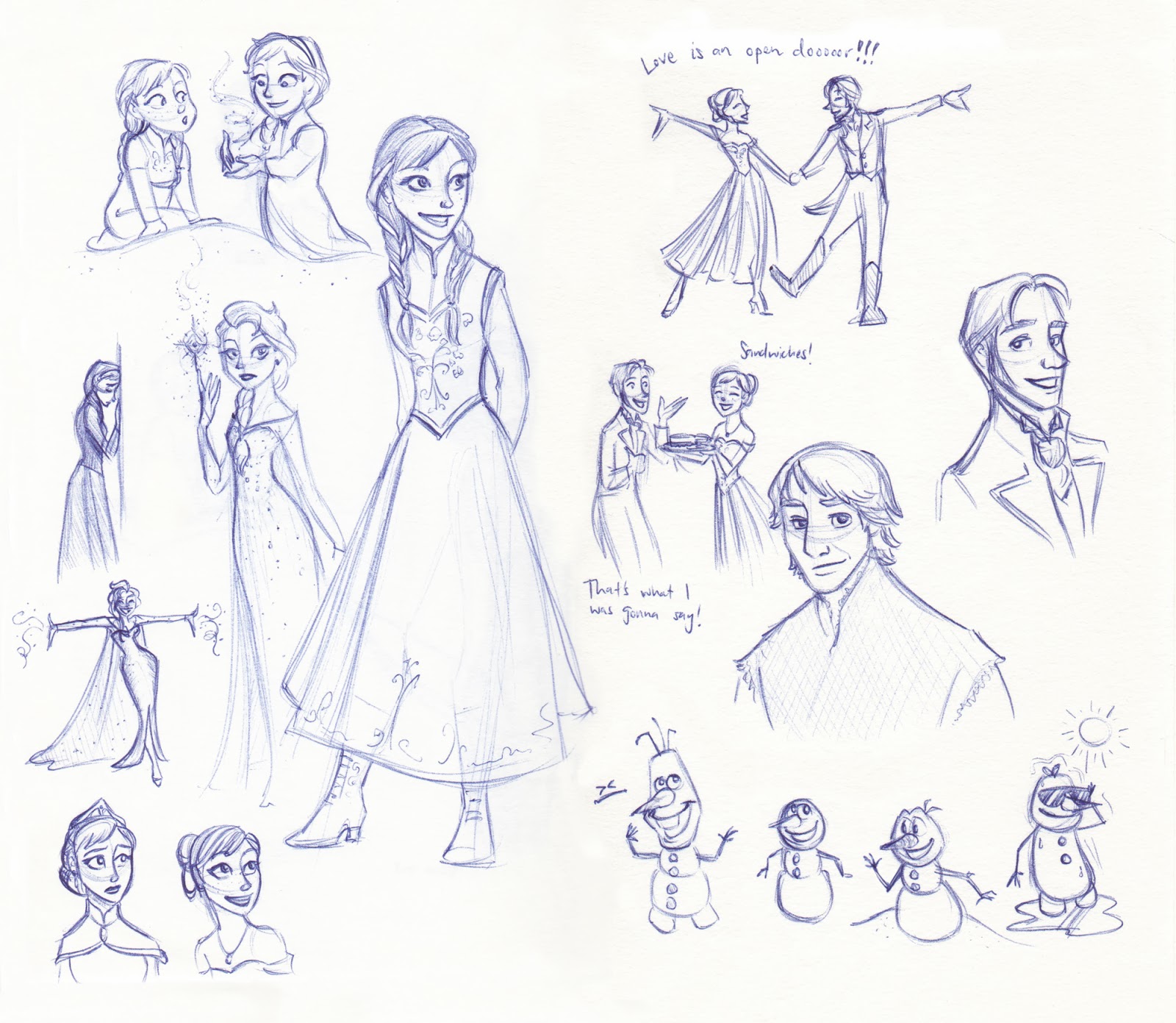 Pen and Pencil: Sunday Sketches -- Frozen and Feathers (D & J)