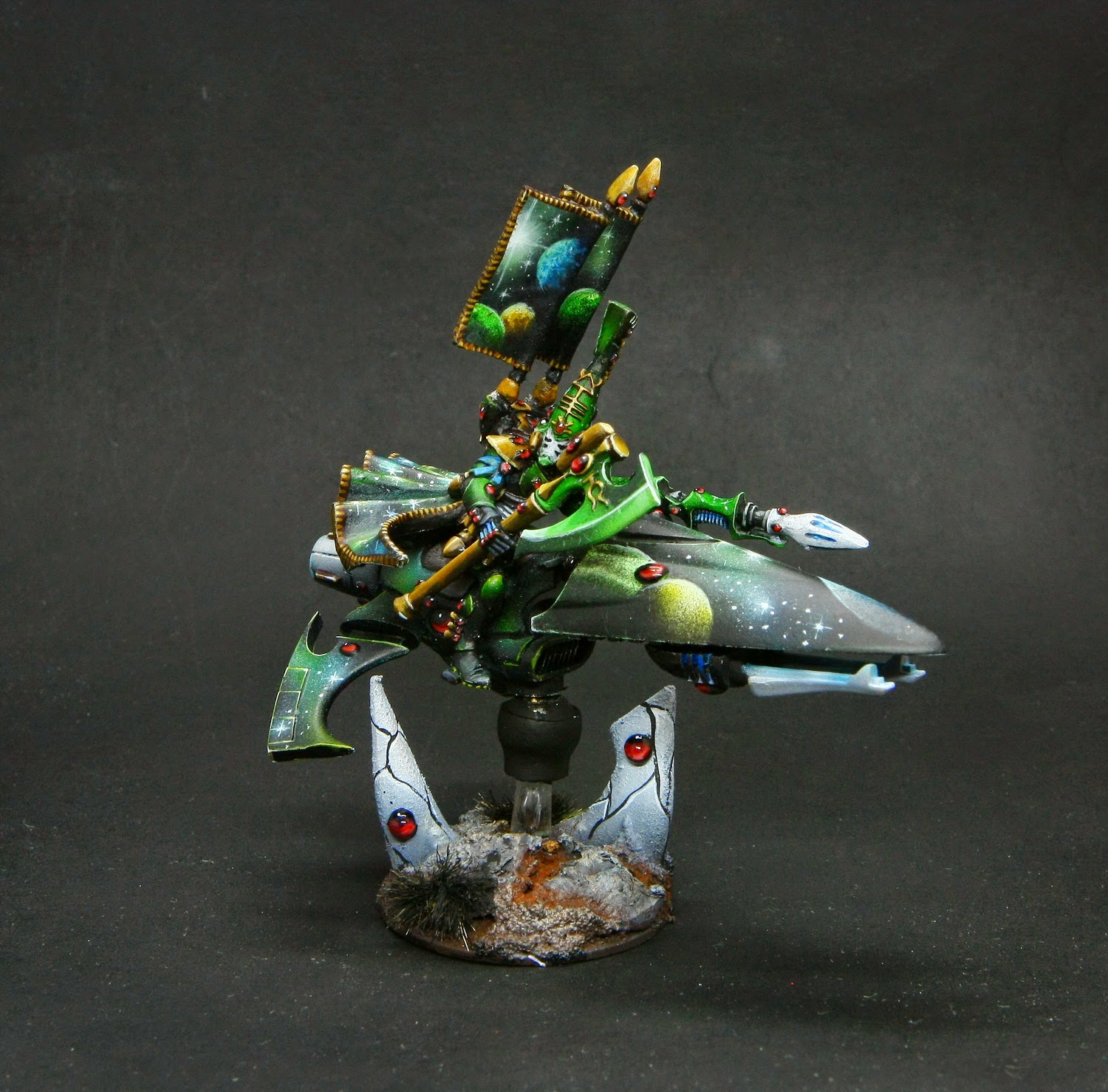Serpentarium: Space Eldar army: Autarch on jetbike