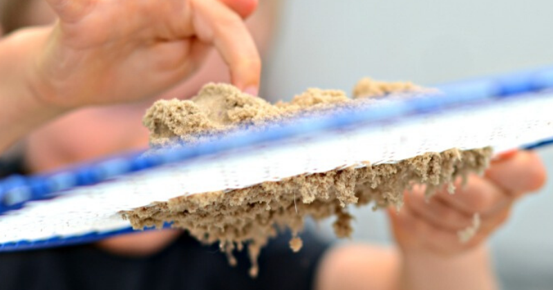 Kinetic Sand Fine Motor Sensory Activity | And Next Comes L ...