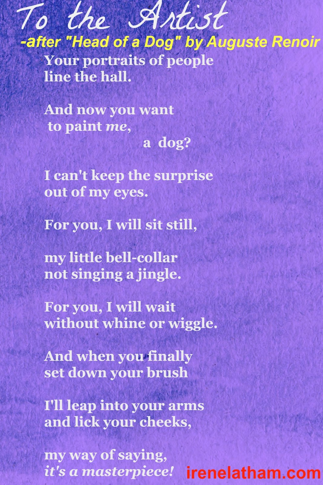 Live Your Poem...: ARTSPEAK! Poem #8 & Our Progressive Poem!!