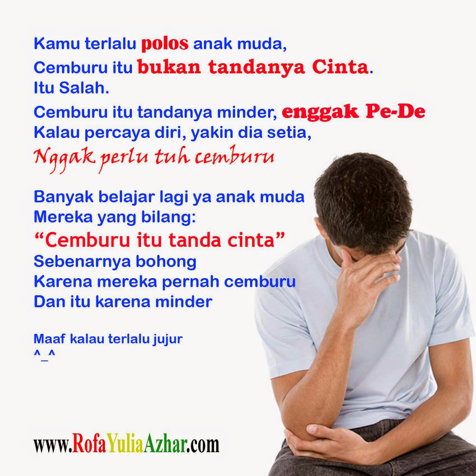 [Gambar] Cemburu itu Karena Minder ~ RofaYuliaAzhar.com