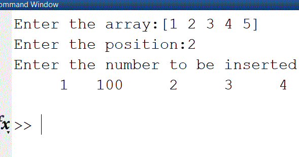 Inserting an element in an array in MATLAB - MATLAB Programming Inserting an element in an array in MATLAB - MATLAB Programming