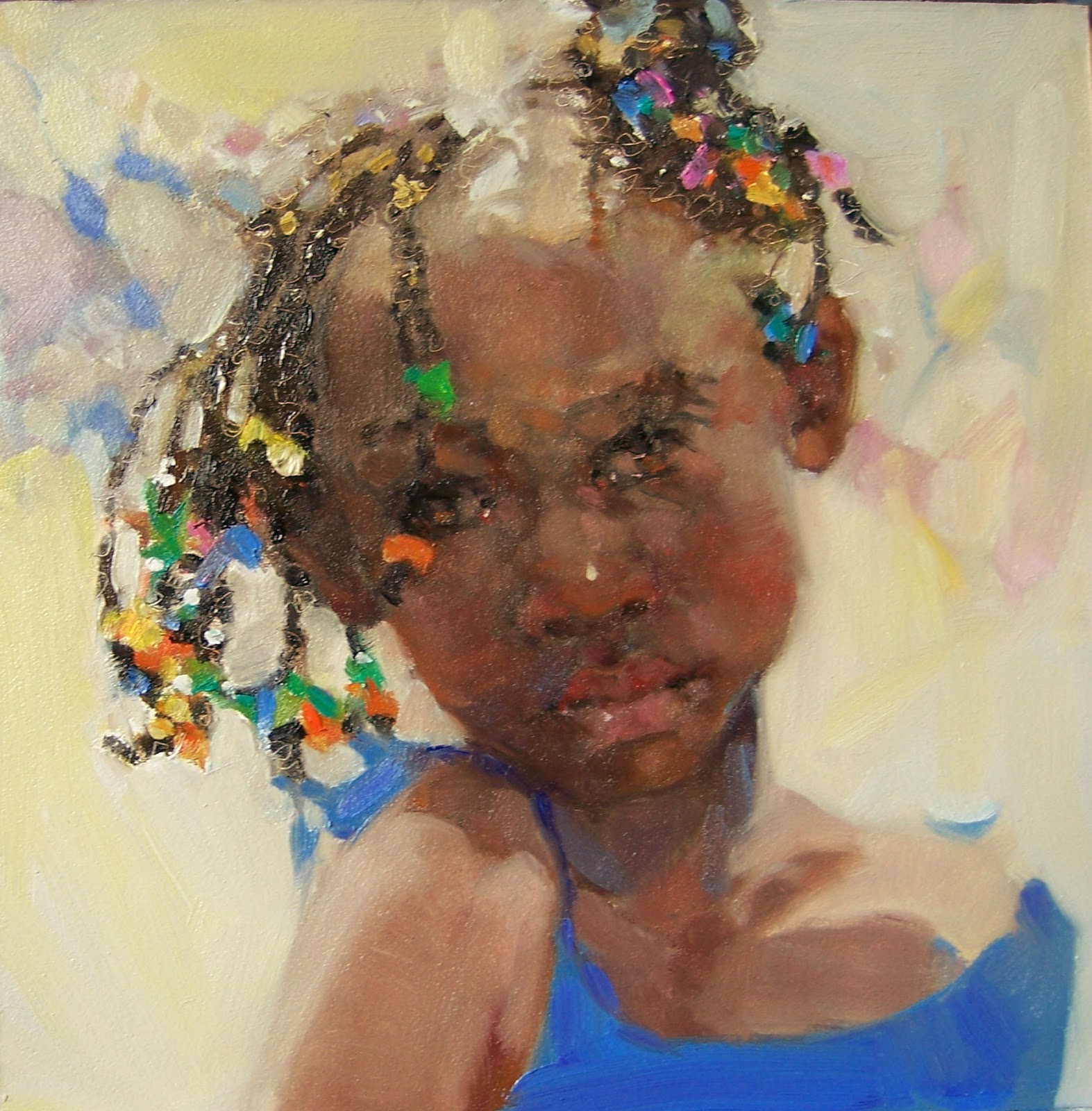 Kim Roberti Art Gallery: "Hyacinth Blue" Kim Roberti's 6"x6" oil ...