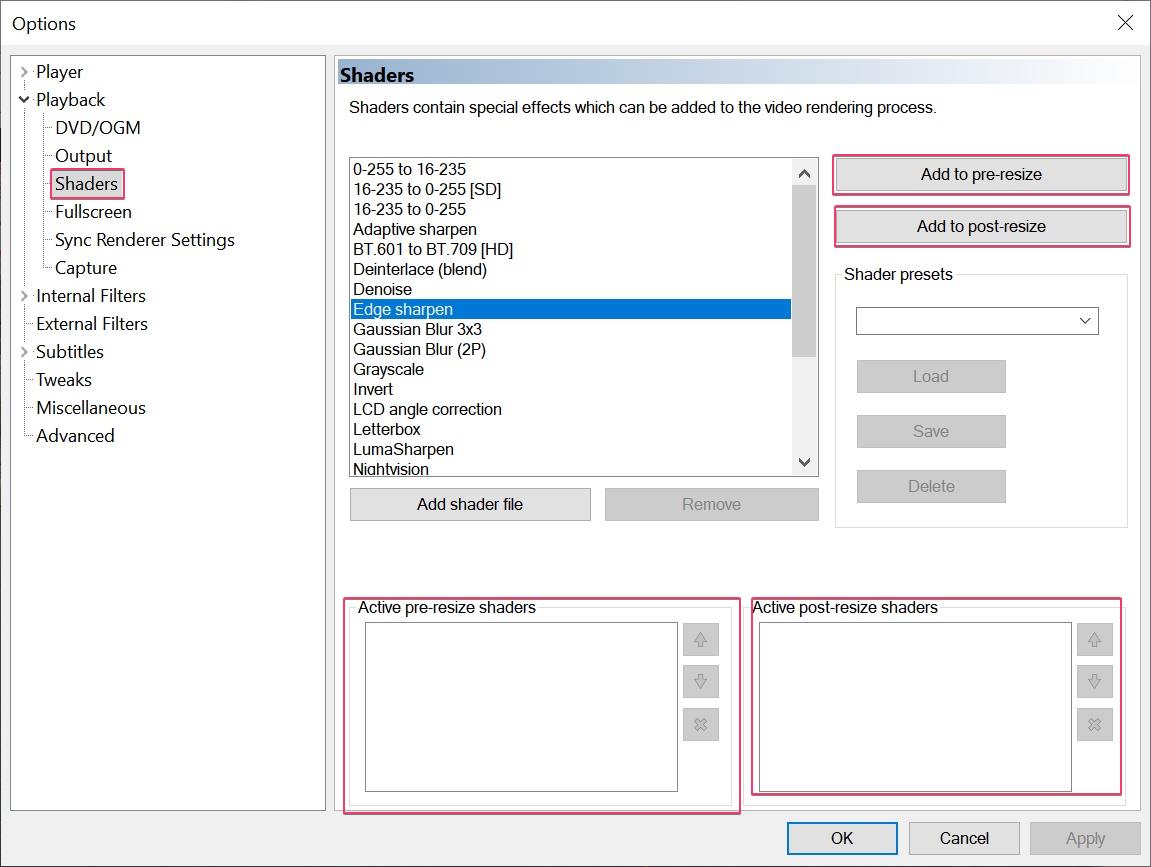 MPC-HC Options Playback tab Settings Guide