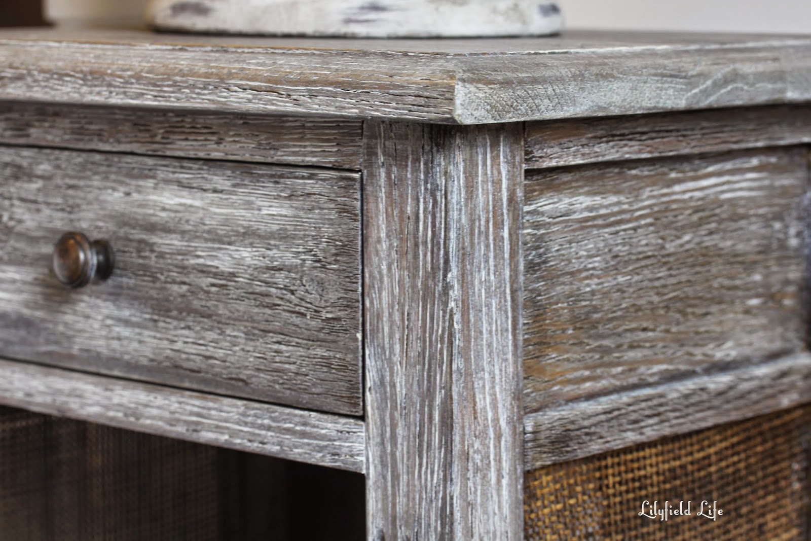 Lilyfield Life: A Limed Elm Bedside Table