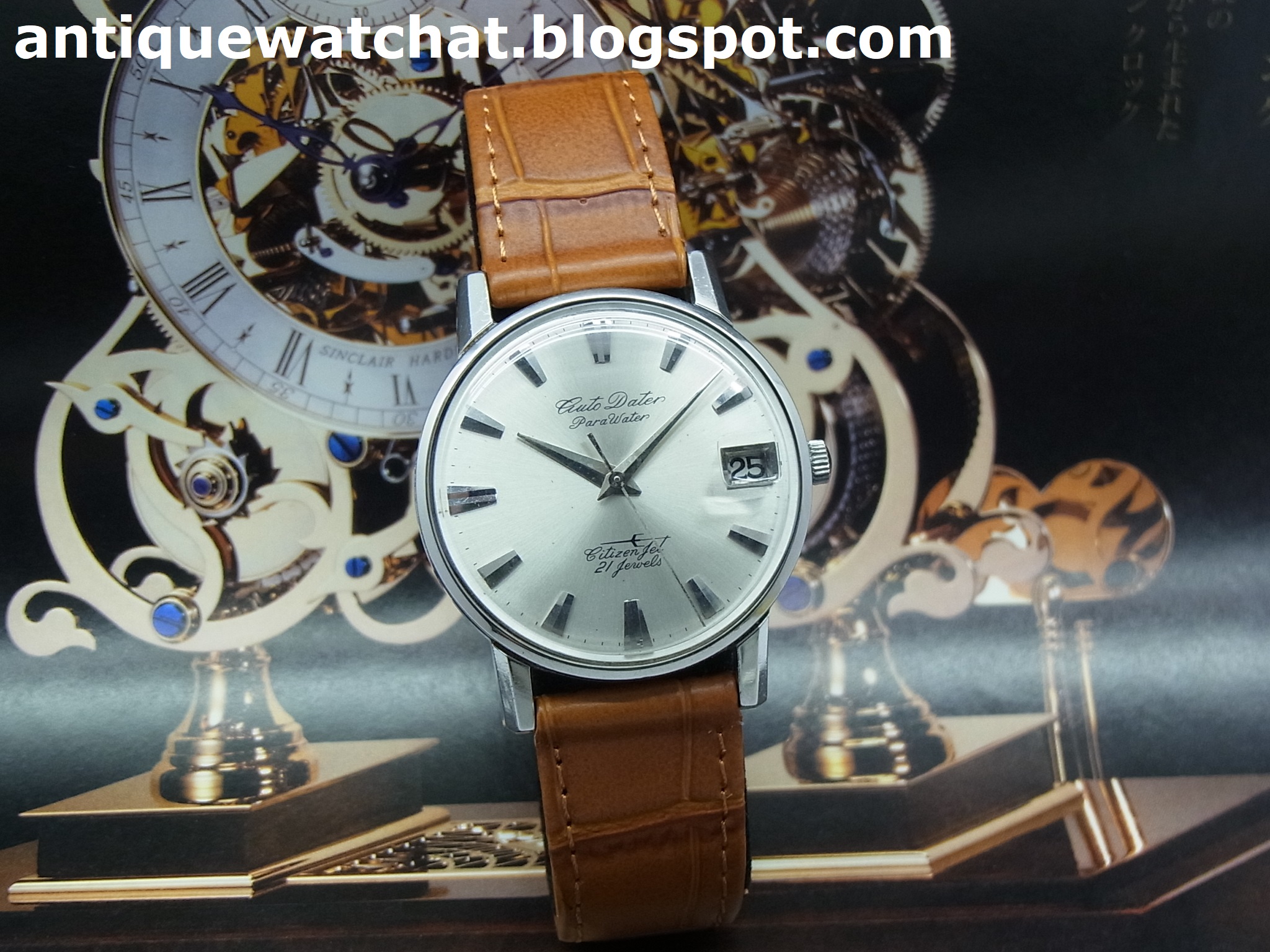 Antique Watch Bar: CITIZEN JET AUTO DATER PARA WATER 21 JEWELS ...