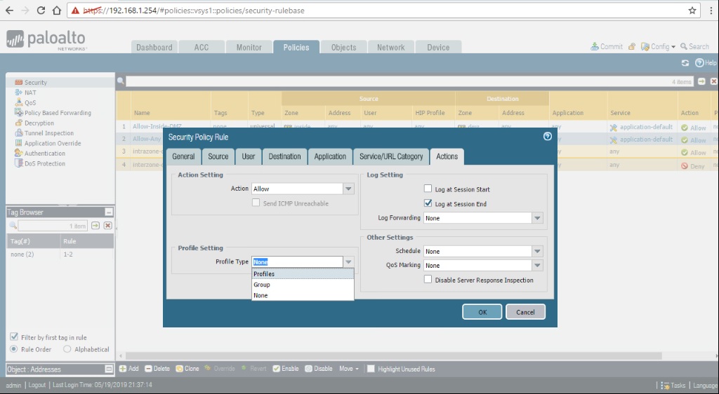My Cybersecurity Journal: Palo Alto Networks Firewall URL Filtering and ...