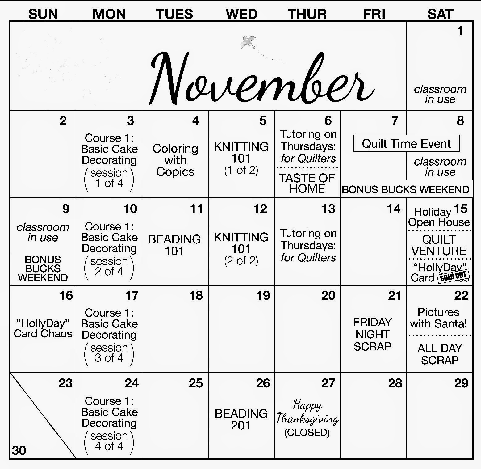 Crafts Direct Blog November Event Calendar Crafts Direct Blog November Event Calendar