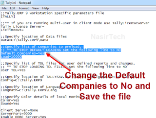 Tally.ERP 9: How to Change Default Company in Tally