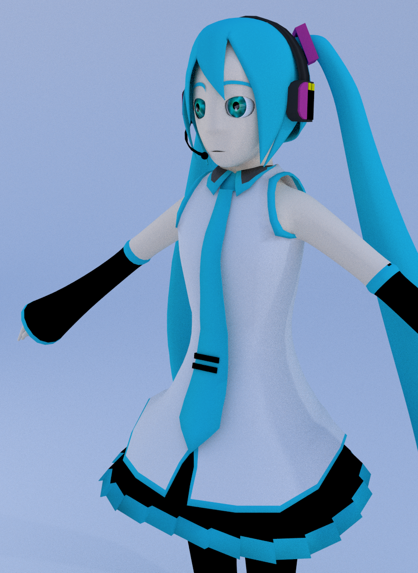 SAIBA Animation Studio: Hatsune Miku 3D, Created by Blender 2.68 a