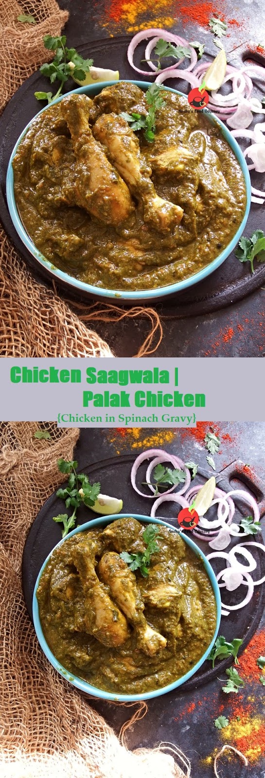 Palak Chicken | Saag Murgh | Saag wala Murgh | Chicken Saagwala | Chicken in Spinach Gravy