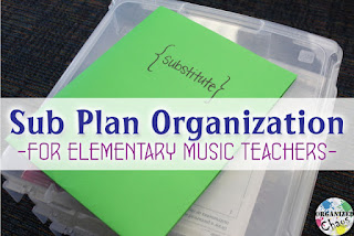 Elementary Music Sub Plan Ideas | Organized Chaos