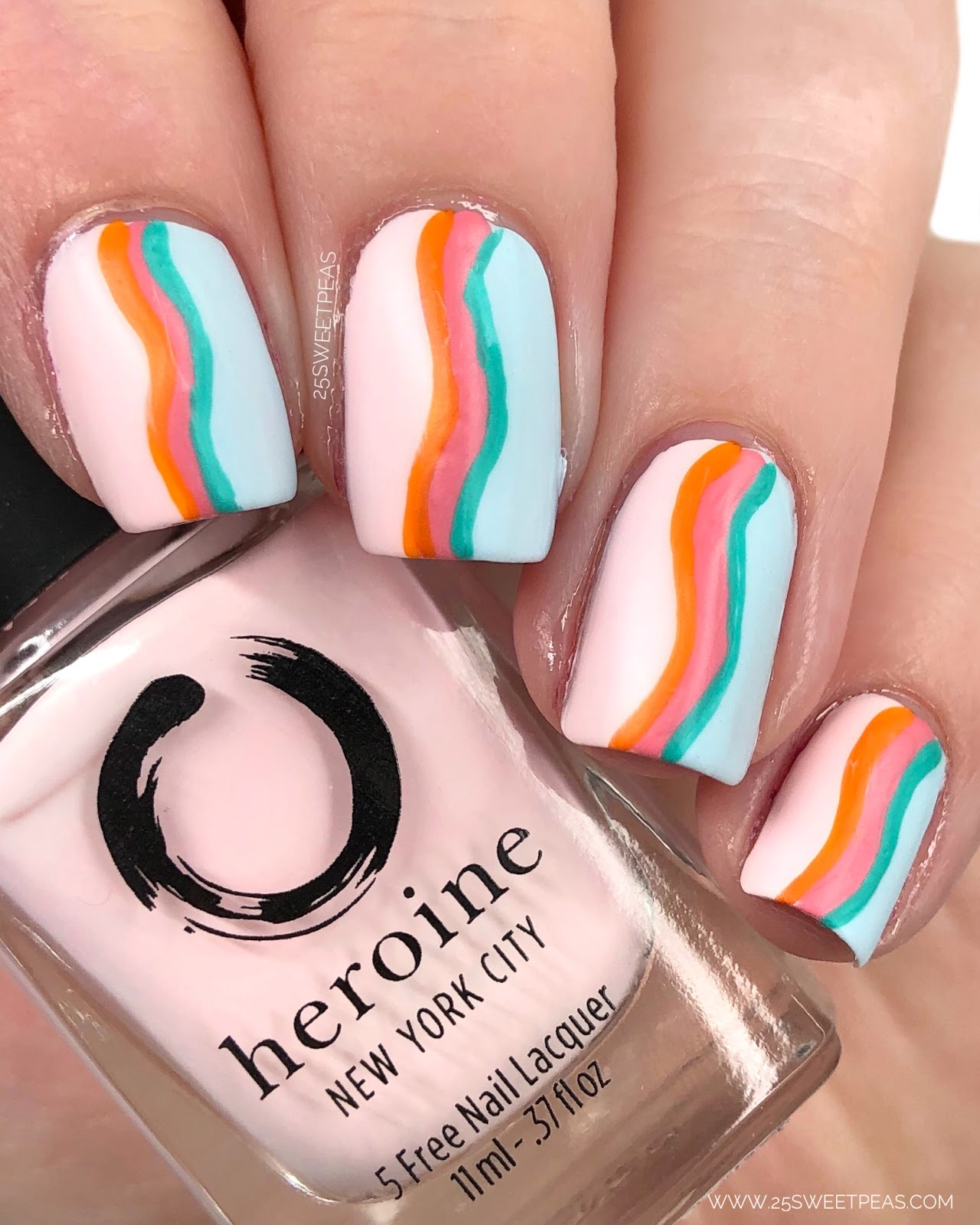 3 Super Simple Abstract Nail Art | Color Palette No. 1 — 25 Sweetpeas