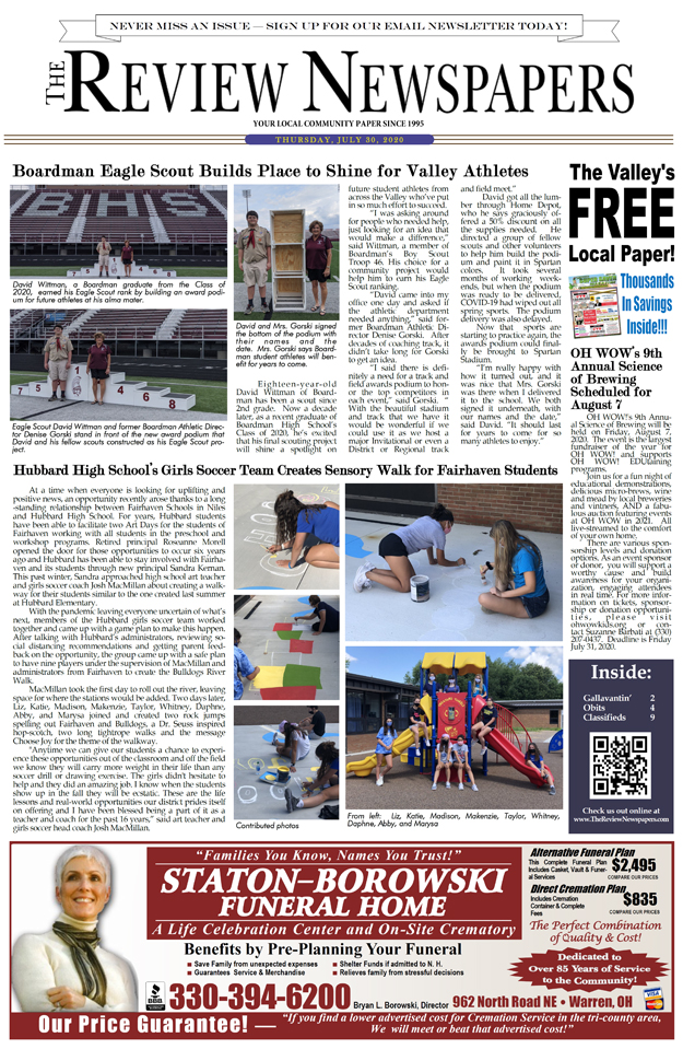 The Review Newspapers: 2020-07-26