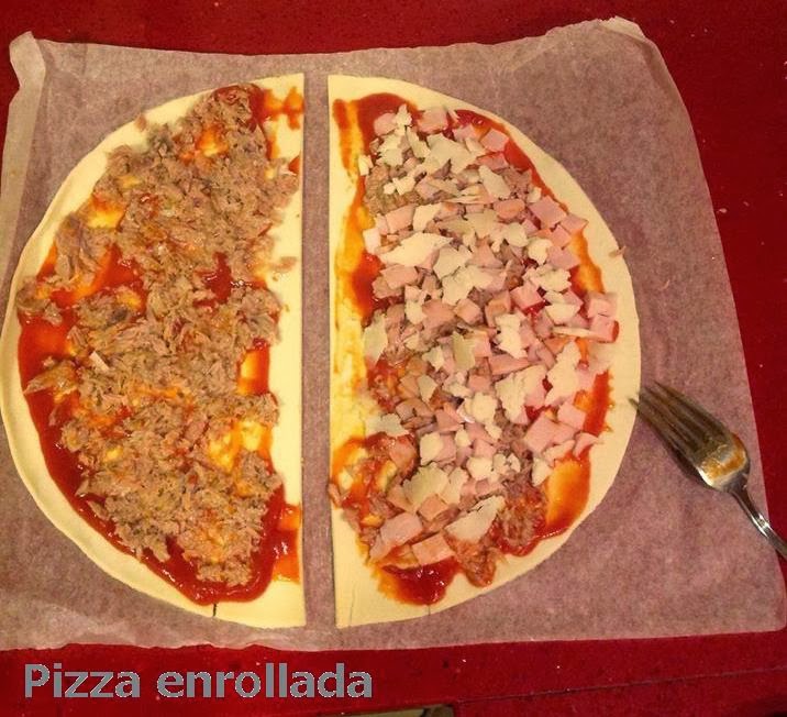 Cocinando en un valle cántabro: Pizza enrollada