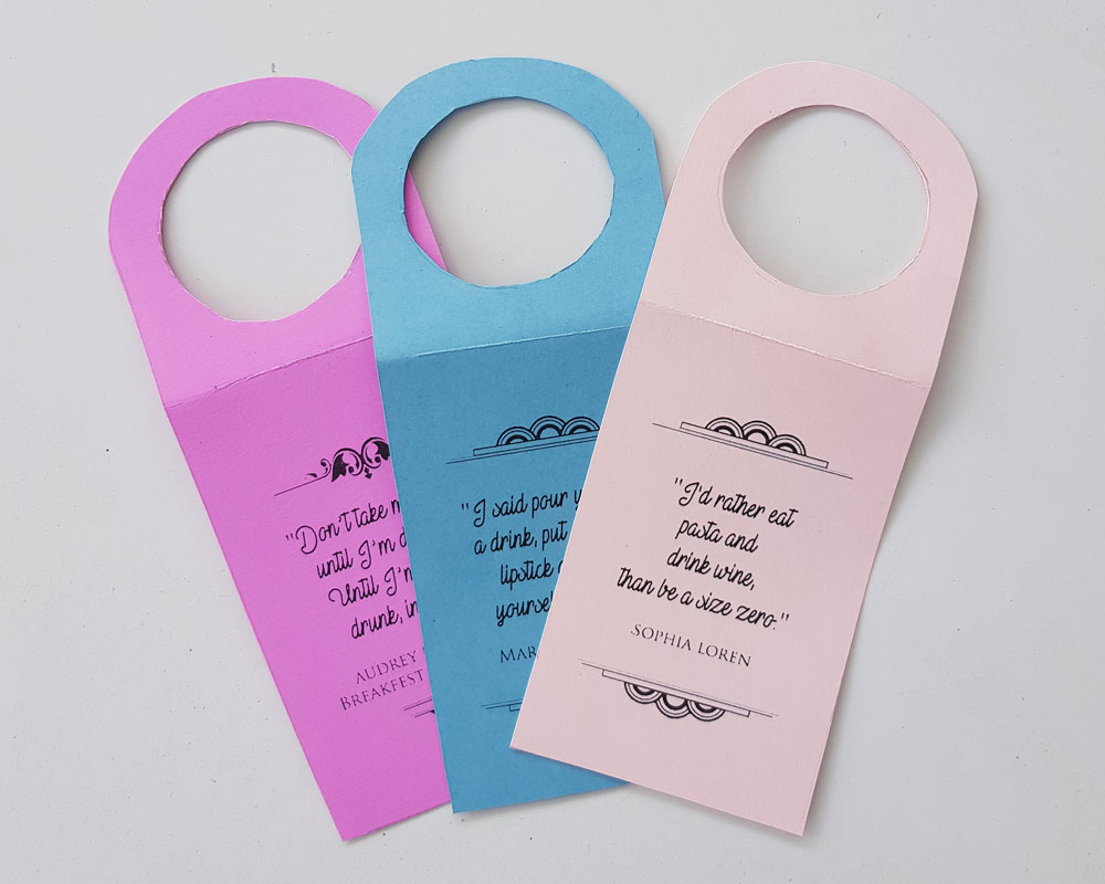 Celebrity Booze Quote Bottle gift tags | Free Printable | Now thats Peachy