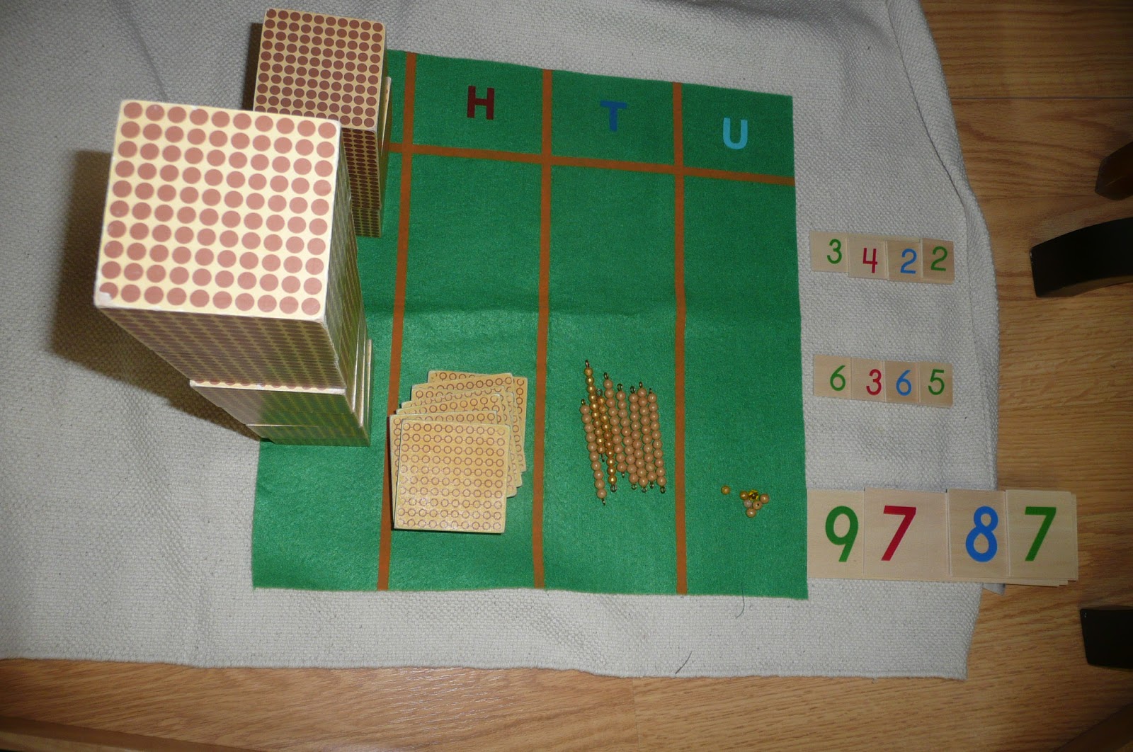 Montessori Teachings: Using the Golden Bead Material- Math!