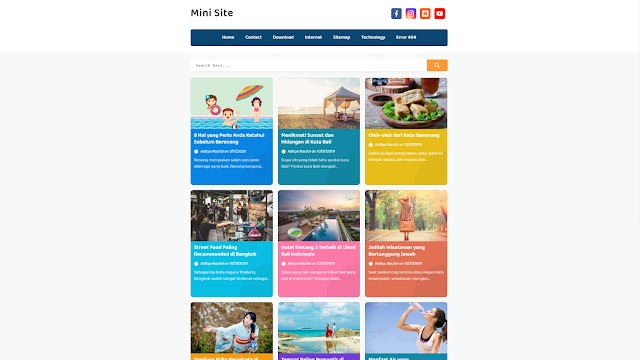 Mini Site – Premium Blogger Template Free Download – SaurabhDesign