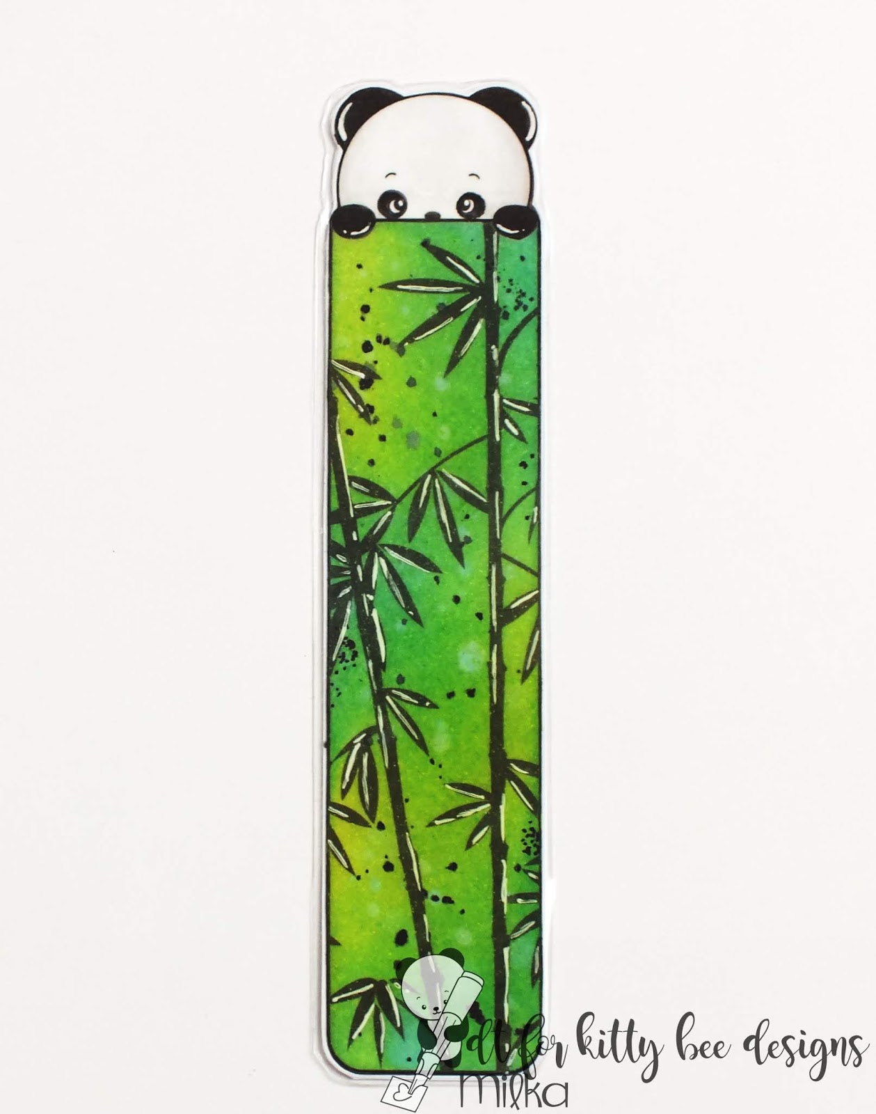 Crafty Milka: Peeking Panda Green Bookmark (Kitty Bee Designs Spotlight)