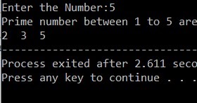 C Program To Find Prime Number Between 1 To N | C Programming